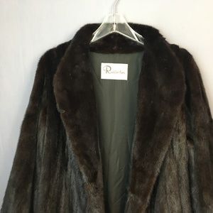 Jackets & Coats | Classy Full Length Mink Fur Coat Dark Brown Black ...